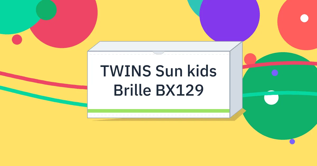 Symbolbild: Packung mit der Aufschrift TWINS Sun kids Brille BX129 (PZN 13344830) – Verfügbarkeit und Bezug in Apotheken in Frankfurt am Main
