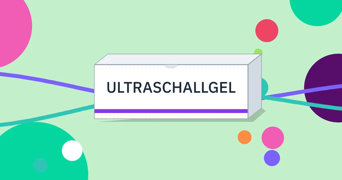 Symbolbild: Packung mit der Aufschrift ULTRASCHALLGEL (PZN 07484840) – Verfügbarkeit und Bezug in Apotheken in Frankfurt am Main
