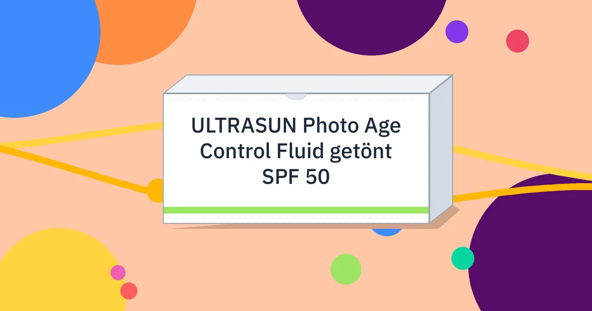 Symbolbild: Packung mit der Aufschrift ULTRASUN Photo Age Control Fluid getönt SPF 50 (PZN 17375968) – Verfügbarkeit und Bezug in Apotheken in Frankfurt am Main