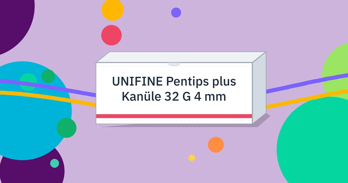 Symbolbild: Packung mit der Aufschrift UNIFINE Pentips plus Kanüle 32 G 4 mm (PZN 17902103) – Verfügbarkeit und Bezug in Apotheken in Frankfurt am Main