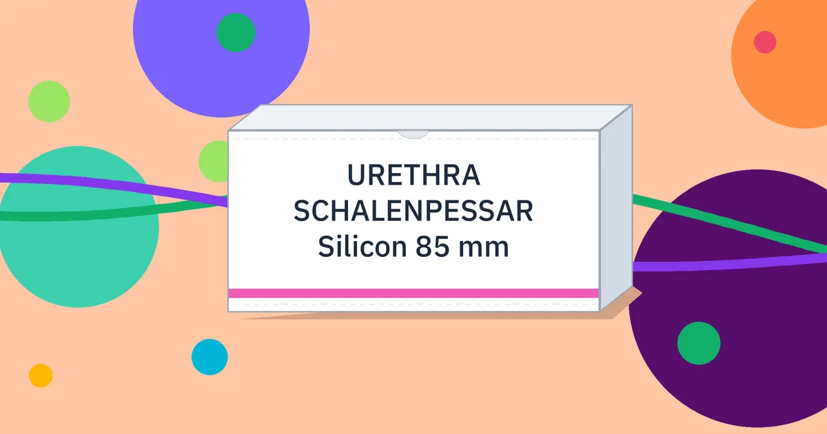 Symbolbild: Packung mit der Aufschrift URETHRA SCHALENPESSAR Silicon 85 mm (PZN 00254031) – Verfügbarkeit und Bezug in Apotheken in Frankfurt am Main
