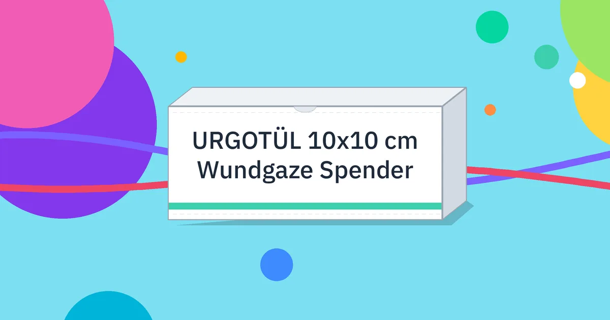 Symbolbild: Packung mit der Aufschrift URGOTÜL 10x10 cm Wundgaze Spender (PZN 19106600) – Verfügbarkeit und Bezug in Apotheken in Frankfurt am Main