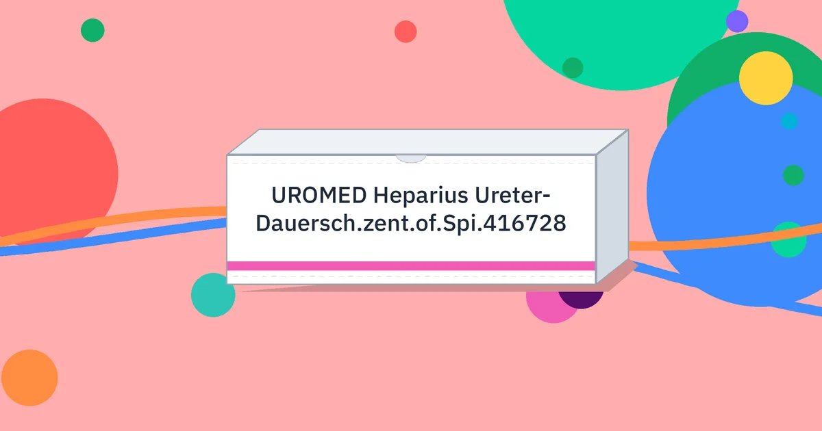 Symbolbild: Packung mit der Aufschrift UROMED Heparius Ureter-Dauersch.zent.of.Spi.416728 (PZN 11370510) – Verfügbarkeit und Bezug in Apotheken in Frankfurt am Main