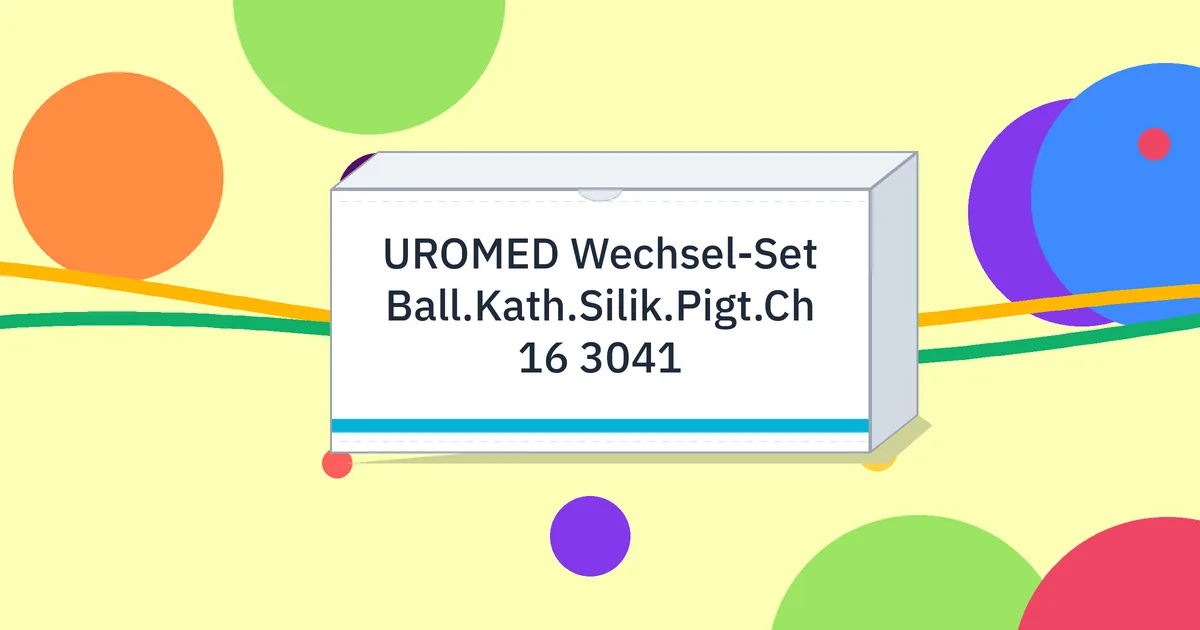 Symbolbild: Packung mit der Aufschrift UROMED Wechsel-Set Ball.Kath.Silik.Pigt.Ch 16 3041 (PZN 00322206) – Verfügbarkeit und Bezug in Apotheken in Frankfurt am Main