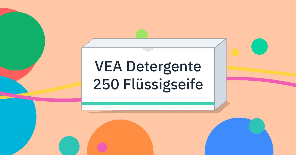 Symbolbild: Packung mit der Aufschrift VEA Detergente 250 Flüssigseife (PZN 09180570) – Verfügbarkeit und Bezug in Apotheken in Frankfurt am Main