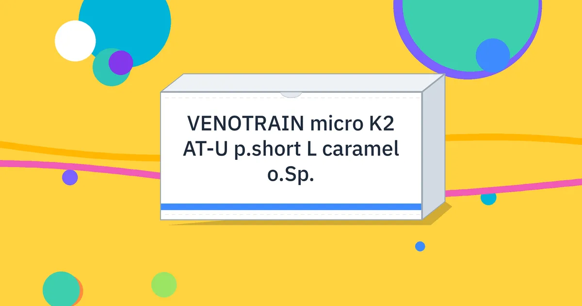Symbolbild: Packung mit der Aufschrift VENOTRAIN micro K2 AT-U p.short L caramel o.Sp. (PZN 02394747) – Verfügbarkeit und Bezug in Apotheken in Frankfurt am Main