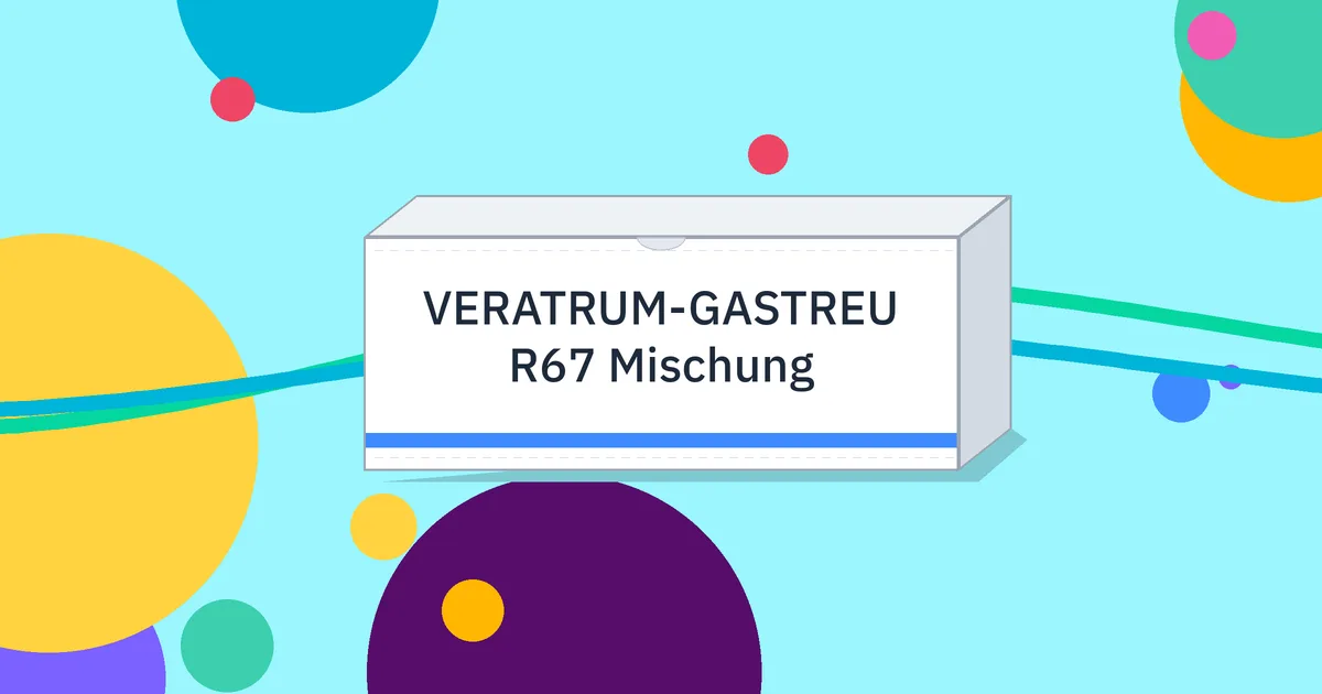 Symbolbild: Packung mit der Aufschrift VERATRUM-GASTREU R67 Mischung (PZN 04163561) – Verfügbarkeit und Bezug in Apotheken in Frankfurt am Main