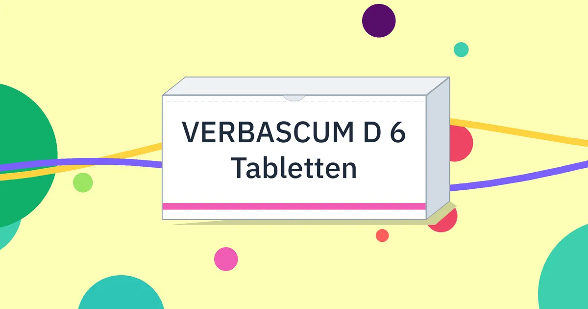 Symbolbild: Packung mit der Aufschrift VERBASCUM D 6 Tabletten (PZN 02637227) – Verfügbarkeit und Bezug in Apotheken in Frankfurt am Main