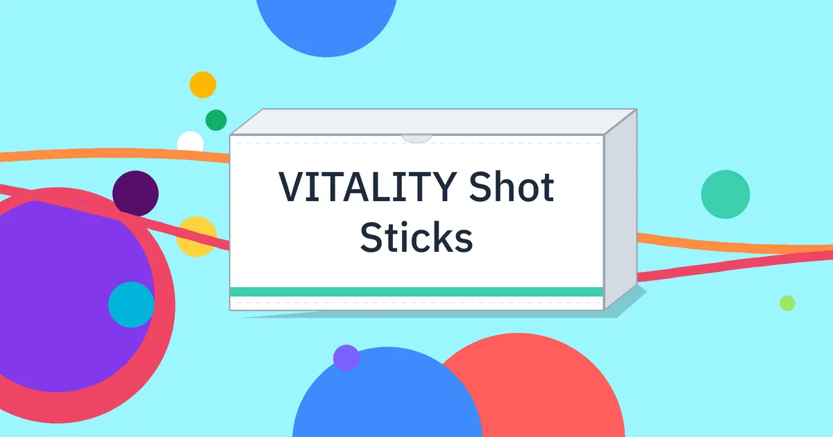 Symbolbild: Packung mit der Aufschrift VITALITY Shot Sticks (PZN 18133598) – Verfügbarkeit und Bezug in Apotheken in Frankfurt am Main