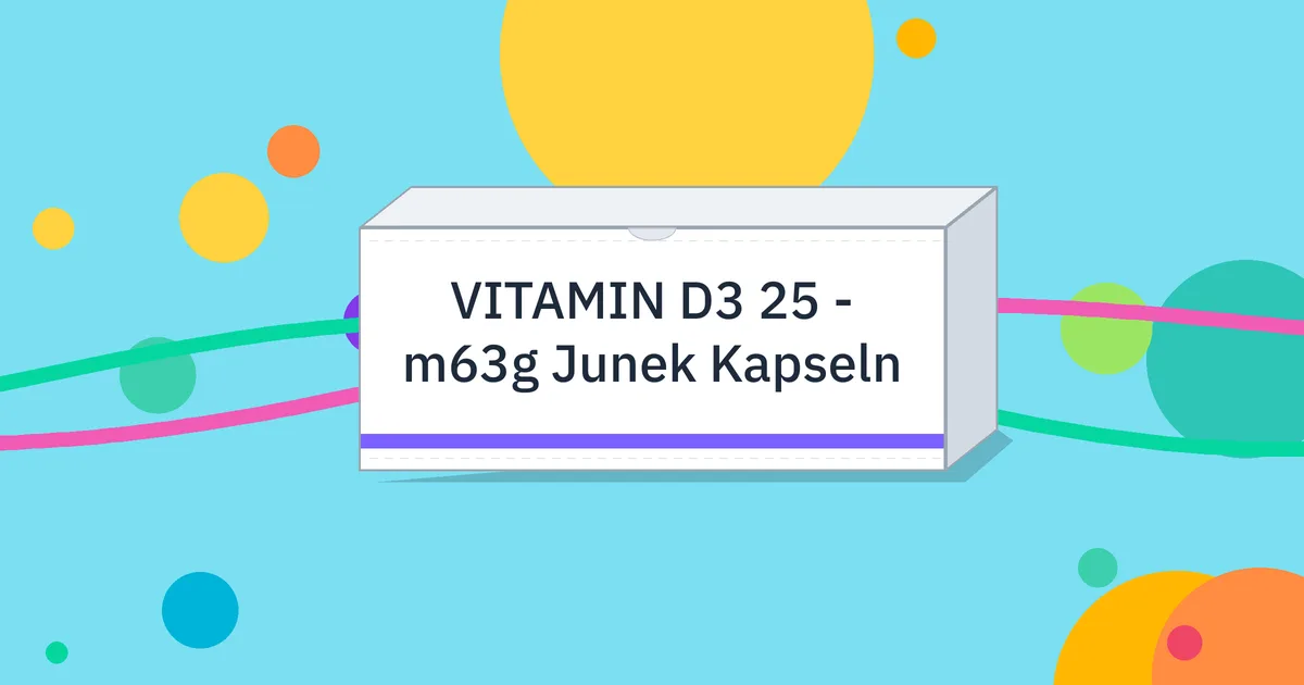 Symbolbild: Packung mit der Aufschrift VITAMIN D3 25 -m63g Junek Kapseln (PZN 04723451) – Verfügbarkeit und Bezug in Apotheken in Frankfurt am Main