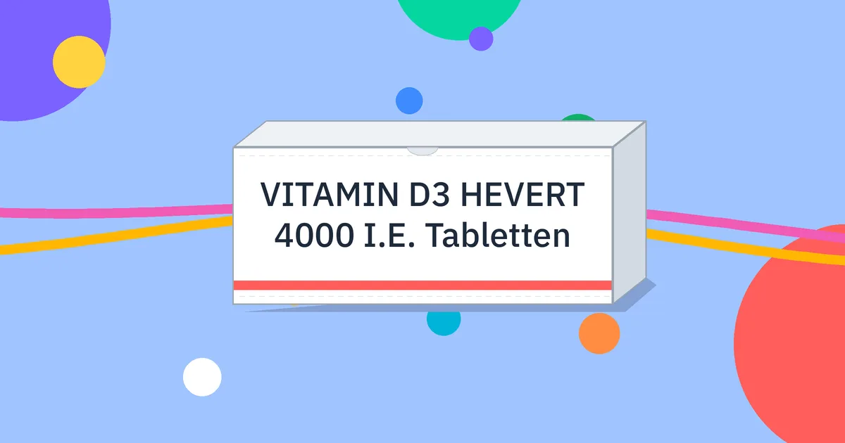 Symbolbild: Packung mit der Aufschrift VITAMIN D3 HEVERT 4000 I.E. Tabletten (PZN 11088245) – Verfügbarkeit und Bezug in Apotheken in Frankfurt am Main