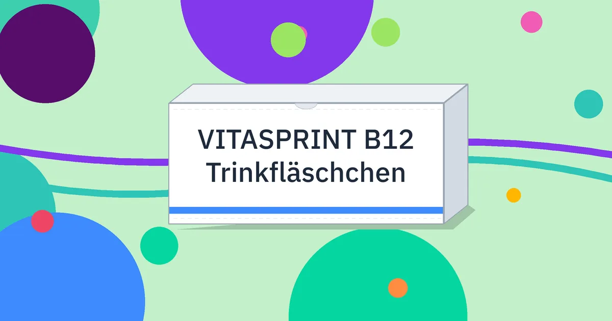 Symbolbild: Packung mit der Aufschrift VITASPRINT B12 Trinkfläschchen (PZN 01843551) – Verfügbarkeit und Bezug in Apotheken in Frankfurt am Main