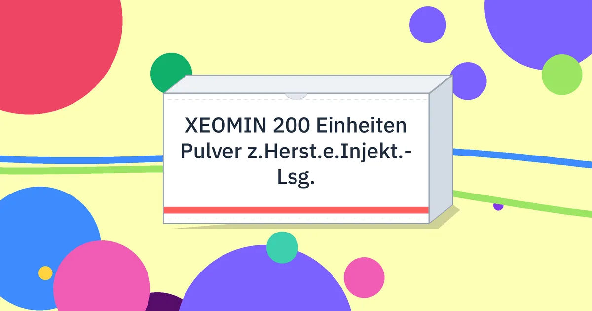 Symbolbild: Packung mit der Aufschrift XEOMIN 200 Einheiten Pulver z.Herst.e.Injekt.-Lsg. (PZN 14052348) – Verfügbarkeit und Bezug in Apotheken in Frankfurt am Main