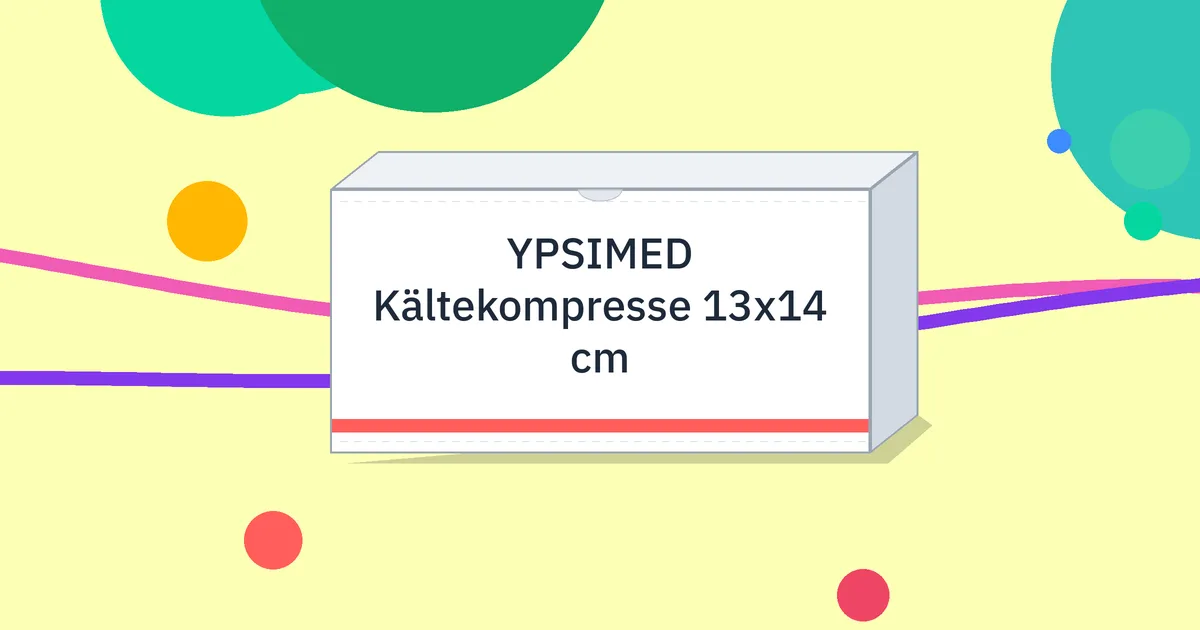 Symbolbild: Packung mit der Aufschrift YPSIMED Kältekompresse 13x14 cm (PZN 12603838) – Verfügbarkeit und Bezug in Apotheken in Frankfurt am Main