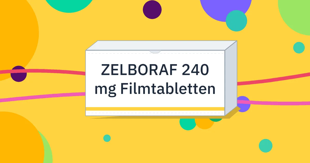 Symbolbild: Packung mit der Aufschrift ZELBORAF 240 mg Filmtabletten (PZN 09233438) – Verfügbarkeit und Bezug in Apotheken in Frankfurt am Main