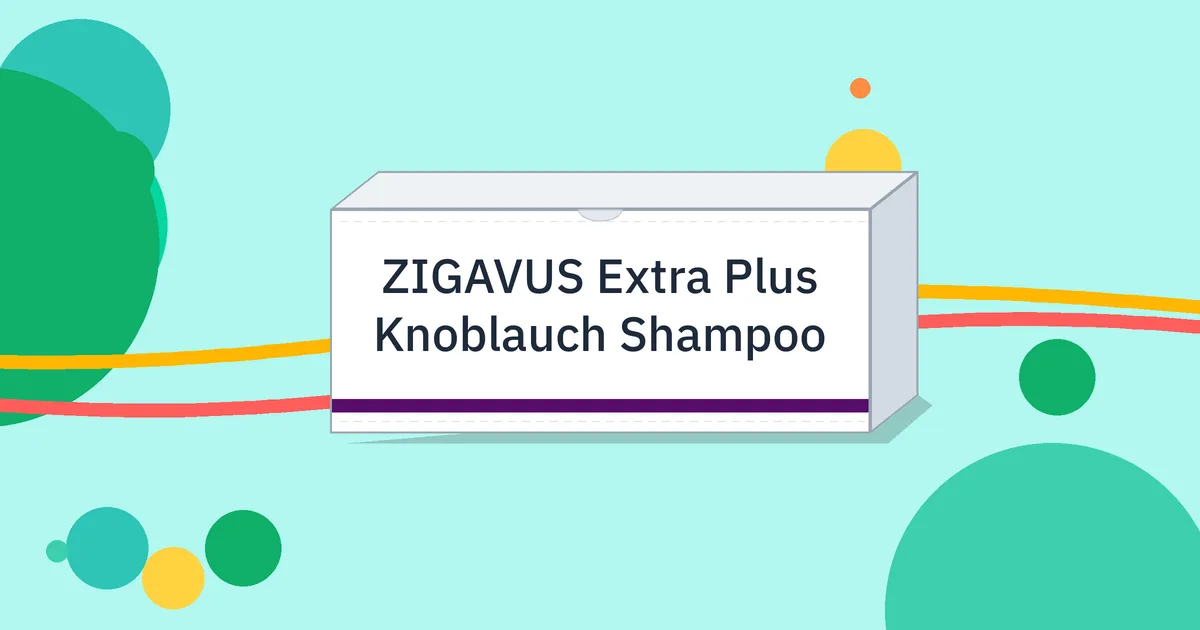 Symbolbild: Packung mit der Aufschrift ZIGAVUS Extra Plus Knoblauch Shampoo (PZN 09263540) – Verfügbarkeit und Bezug in Apotheken in Frankfurt am Main