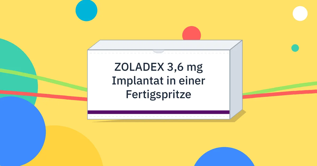 Symbolbild: Packung mit der Aufschrift ZOLADEX 3,6 mg Implantat in einer Fertigspritze (PZN 07591062) – Verfügbarkeit und Bezug in Apotheken in Frankfurt am Main