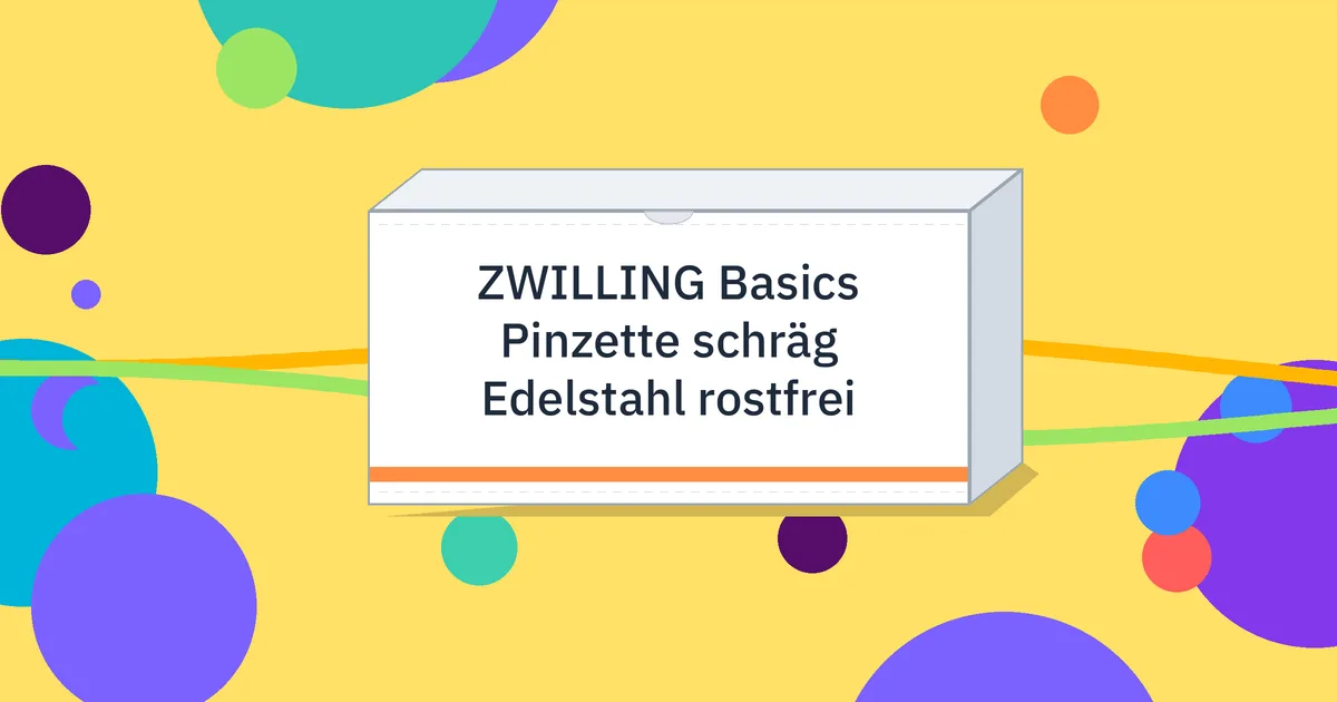 Symbolbild: Packung mit der Aufschrift ZWILLING Basics Pinzette schräg Edelstahl rostfrei (PZN 20084766) – Verfügbarkeit und Bezug in Apotheken in Frankfurt am Main