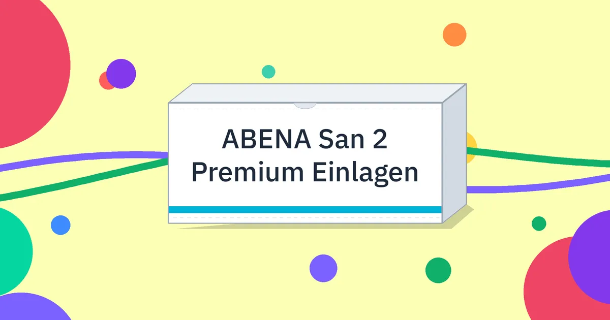 Symbolbild: Packung mit der Aufschrift ABENA San 2 Premium Einlagen (PZN 10219544) – Verfügbarkeit und Bezug in Apotheken in Frankfurt am Main