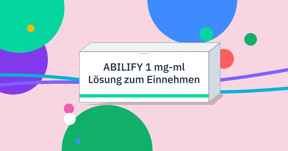 Symbolbild: Packung mit der Aufschrift ABILIFY 1 mg-ml Lösung zum Einnehmen (PZN 01250006) – Verfügbarkeit und Bezug in Apotheken in Frankfurt am Main