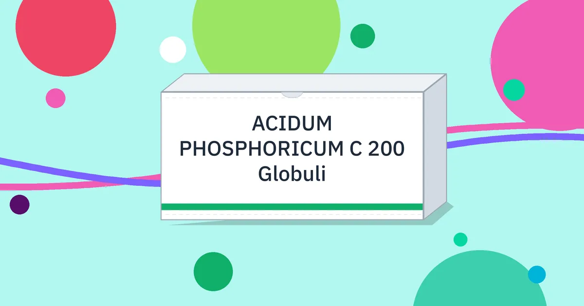 Symbolbild: Packung mit der Aufschrift ACIDUM PHOSPHORICUM C 200 Globuli (PZN 14311442) – Verfügbarkeit und Bezug in Apotheken in Frankfurt am Main