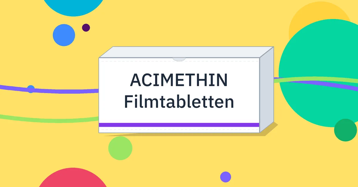 Symbolbild: Packung mit der Aufschrift ACIMETHIN Filmtabletten (PZN 03451252) – Verfügbarkeit und Bezug in Apotheken in Frankfurt am Main