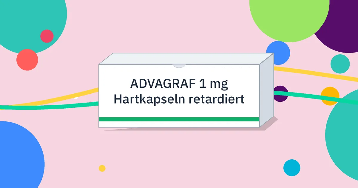 Symbolbild: Packung mit der Aufschrift ADVAGRAF 1 mg Hartkapseln retardiert (PZN 13576954) – Verfügbarkeit und Bezug in Apotheken in Frankfurt am Main