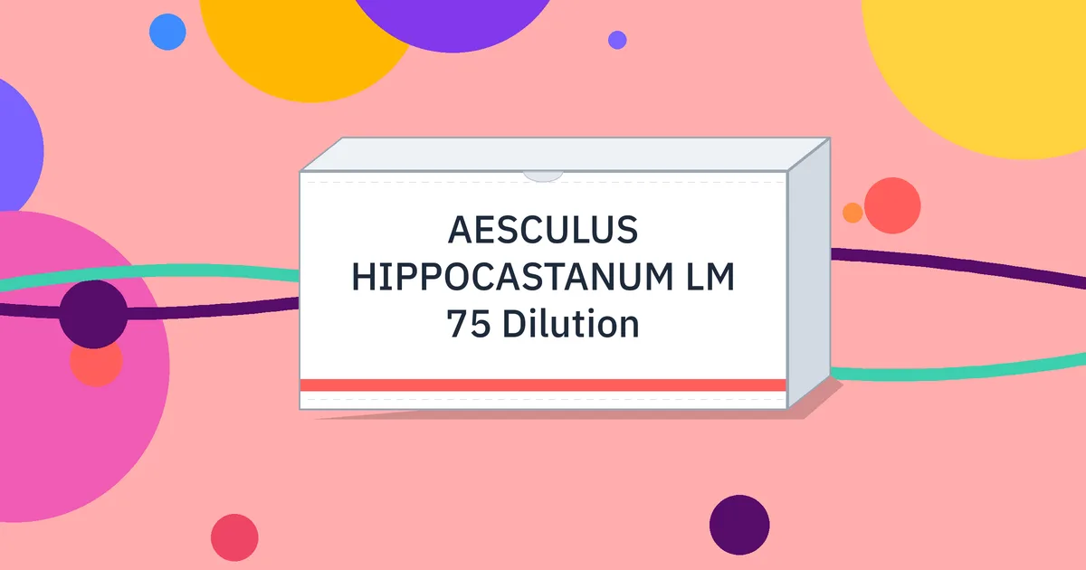 Symbolbild: Packung mit der Aufschrift AESCULUS HIPPOCASTANUM LM 75 Dilution (PZN 12755637) – Verfügbarkeit und Bezug in Apotheken in Frankfurt am Main