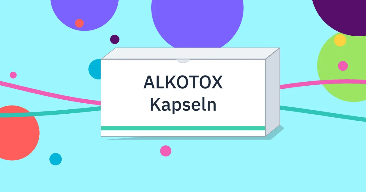 Symbolbild: Packung mit der Aufschrift ALKOTOX Kapseln (PZN 18881432) – Verfügbarkeit und Bezug in Apotheken in Frankfurt am Main
