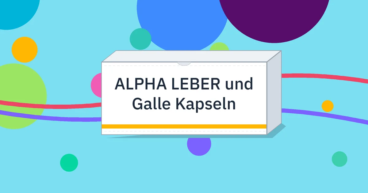 Symbolbild: Packung mit der Aufschrift ALPHA LEBER und Galle Kapseln (PZN 18704664) – Verfügbarkeit und Bezug in Apotheken in Frankfurt am Main
