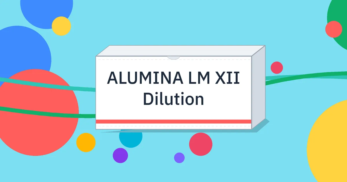 Symbolbild: Packung mit der Aufschrift ALUMINA LM XII Dilution (PZN 02673476) – Verfügbarkeit und Bezug in Apotheken in Frankfurt am Main