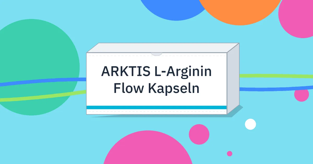 Symbolbild: Packung mit der Aufschrift ARKTIS L-Arginin Flow Kapseln (PZN 16024333) – Verfügbarkeit und Bezug in Apotheken in Frankfurt am Main