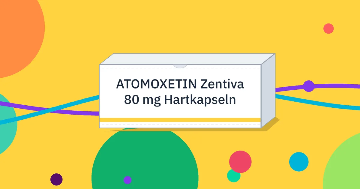 Symbolbild: Packung mit der Aufschrift ATOMOXETIN Zentiva 80 mg Hartkapseln (PZN 14313553) – Verfügbarkeit und Bezug in Apotheken in Frankfurt am Main