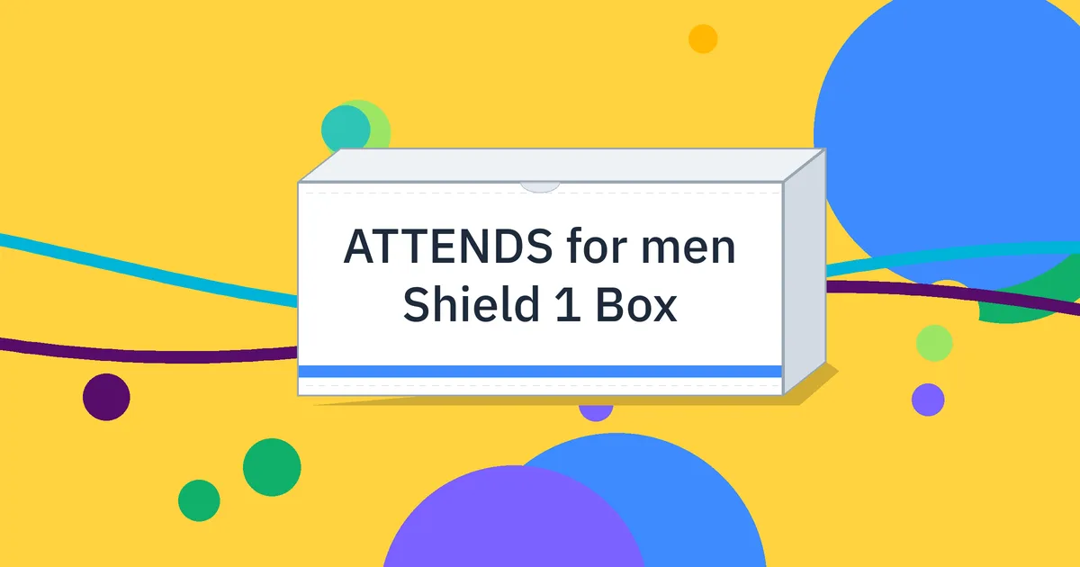 Symbolbild: Packung mit der Aufschrift ATTENDS for men Shield 1 Box (PZN 11381318) – Verfügbarkeit und Bezug in Apotheken in Frankfurt am Main