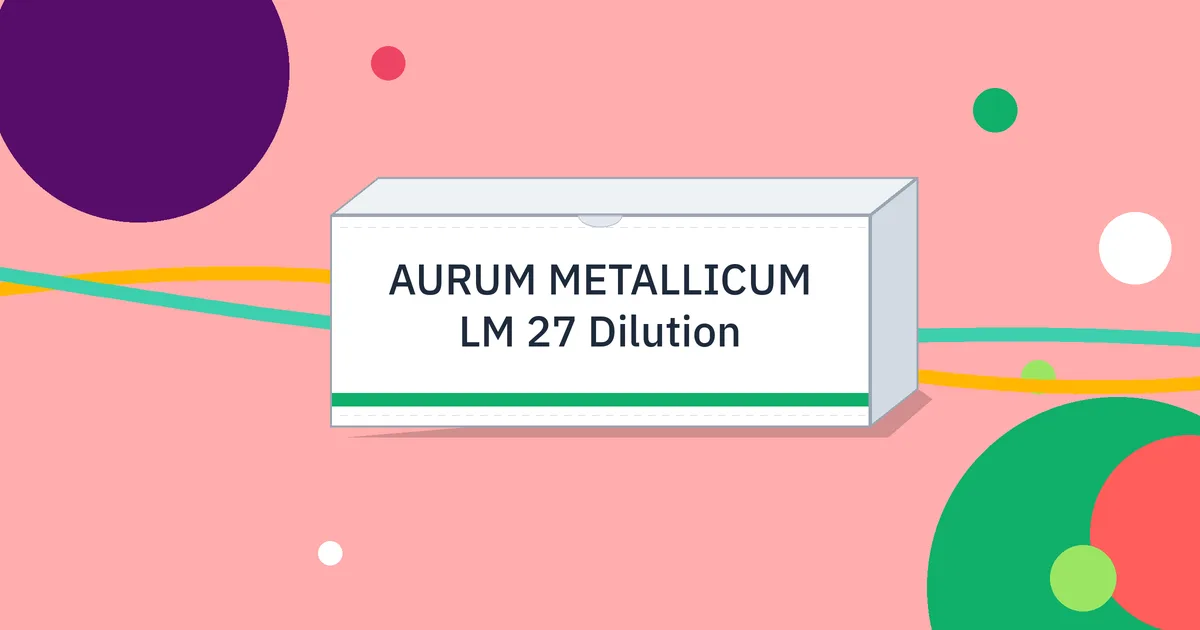 Symbolbild: Packung mit der Aufschrift AURUM METALLICUM LM 27 Dilution (PZN 12785259) – Verfügbarkeit und Bezug in Apotheken in Frankfurt am Main