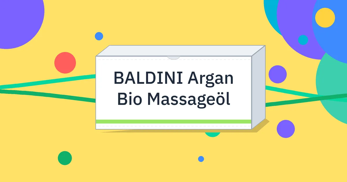 Symbolbild: Packung mit der Aufschrift BALDINI Argan Bio Massageöl (PZN 12894899) – Verfügbarkeit und Bezug in Apotheken in Frankfurt am Main