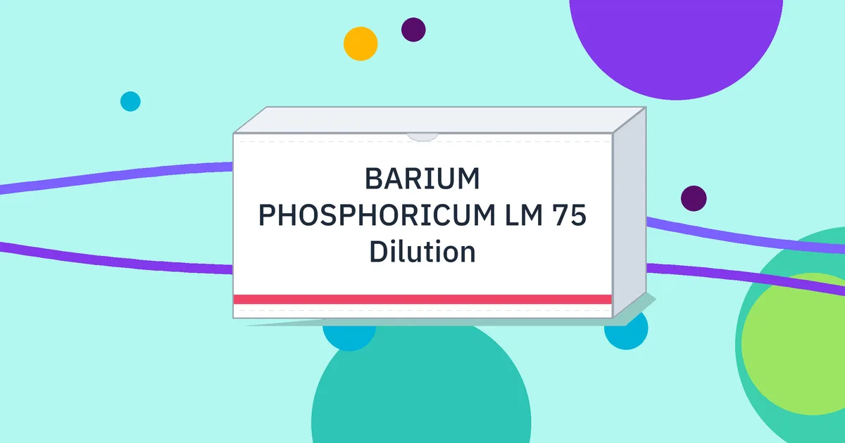 Symbolbild: Packung mit der Aufschrift BARIUM PHOSPHORICUM LM 75 Dilution (PZN 13379805) – Verfügbarkeit und Bezug in Apotheken in Frankfurt am Main