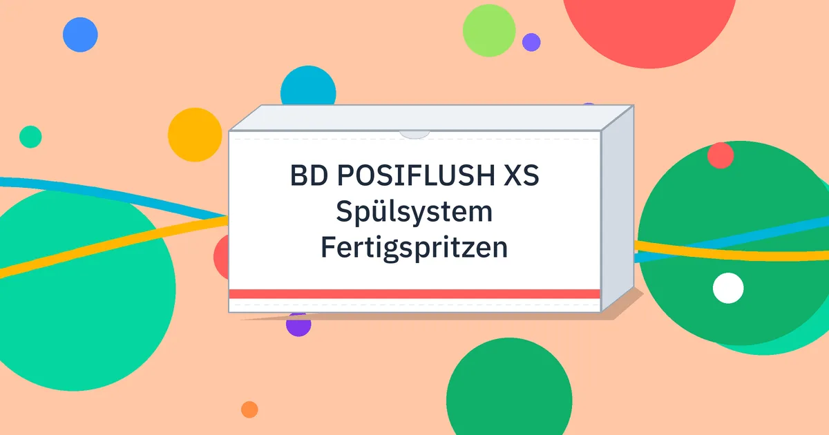 Symbolbild: Packung mit der Aufschrift BD POSIFLUSH XS Spülsystem Fertigspritzen (PZN 06149973) – Verfügbarkeit und Bezug in Apotheken in Frankfurt am Main