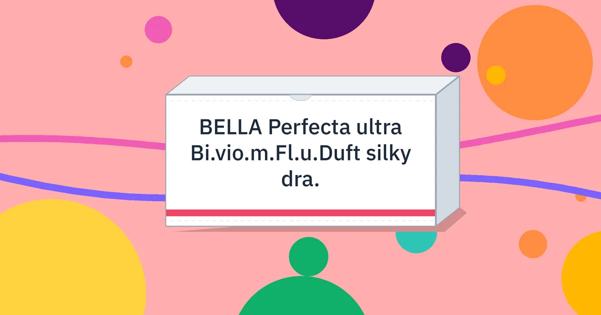 Symbolbild: Packung mit der Aufschrift BELLA Perfecta ultra Bi.vio.m.Fl.u.Duft silky dra. (PZN 11276691) – Verfügbarkeit und Bezug in Apotheken in Frankfurt am Main