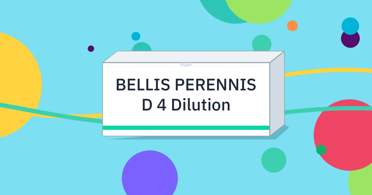 Symbolbild: Packung mit der Aufschrift BELLIS PERENNIS D 4 Dilution (PZN 02894616) – Verfügbarkeit und Bezug in Apotheken in Frankfurt am Main
