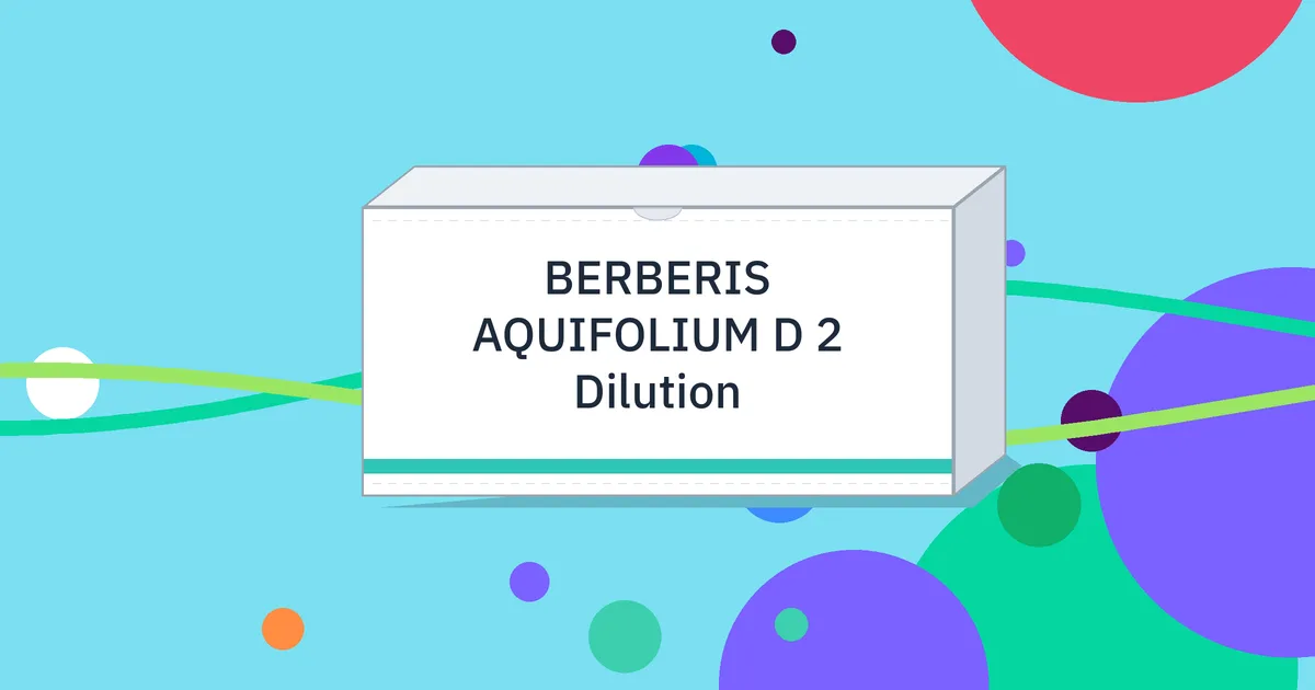 Symbolbild: Packung mit der Aufschrift BERBERIS AQUIFOLIUM D 2 Dilution (PZN 02126171) – Verfügbarkeit und Bezug in Apotheken in Frankfurt am Main