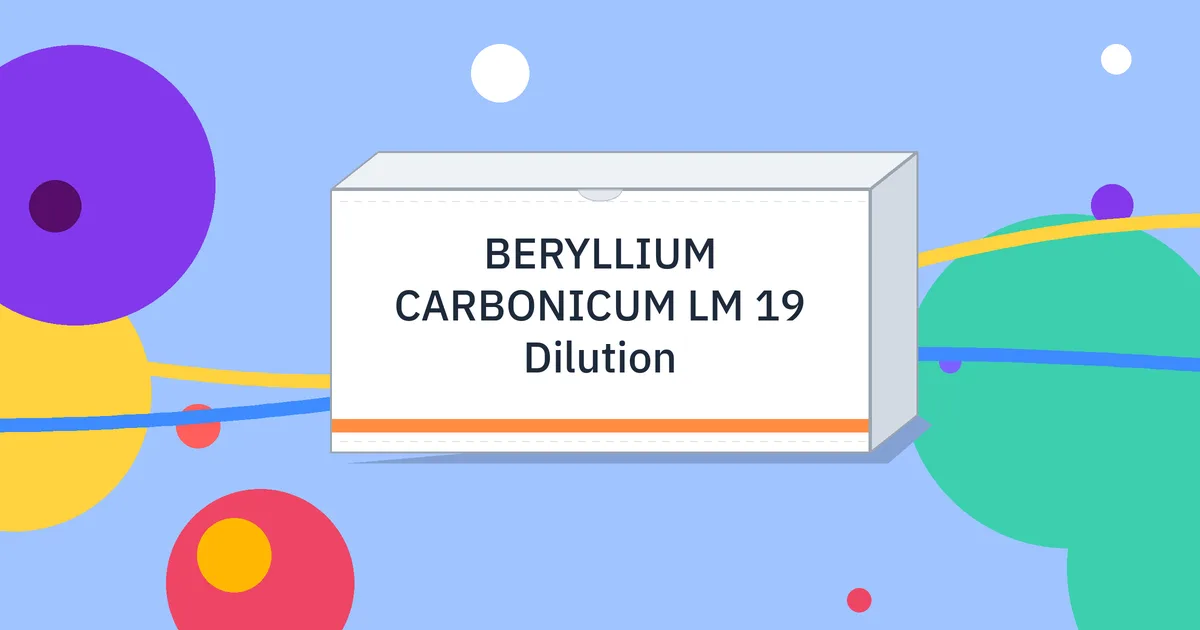 Symbolbild: Packung mit der Aufschrift BERYLLIUM CARBONICUM LM 19 Dilution (PZN 13384278) – Verfügbarkeit und Bezug in Apotheken in Frankfurt am Main