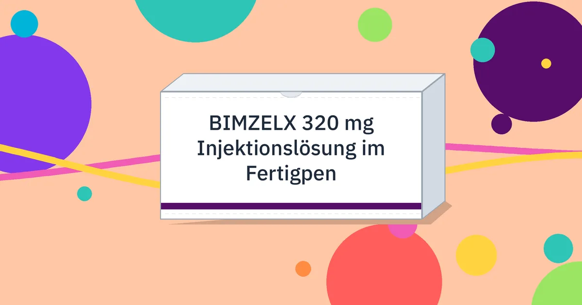 Symbolbild: Packung mit der Aufschrift BIMZELX 320 mg Injektionslösung im Fertigpen (PZN 20164436) – Verfügbarkeit und Bezug in Apotheken in Frankfurt am Main