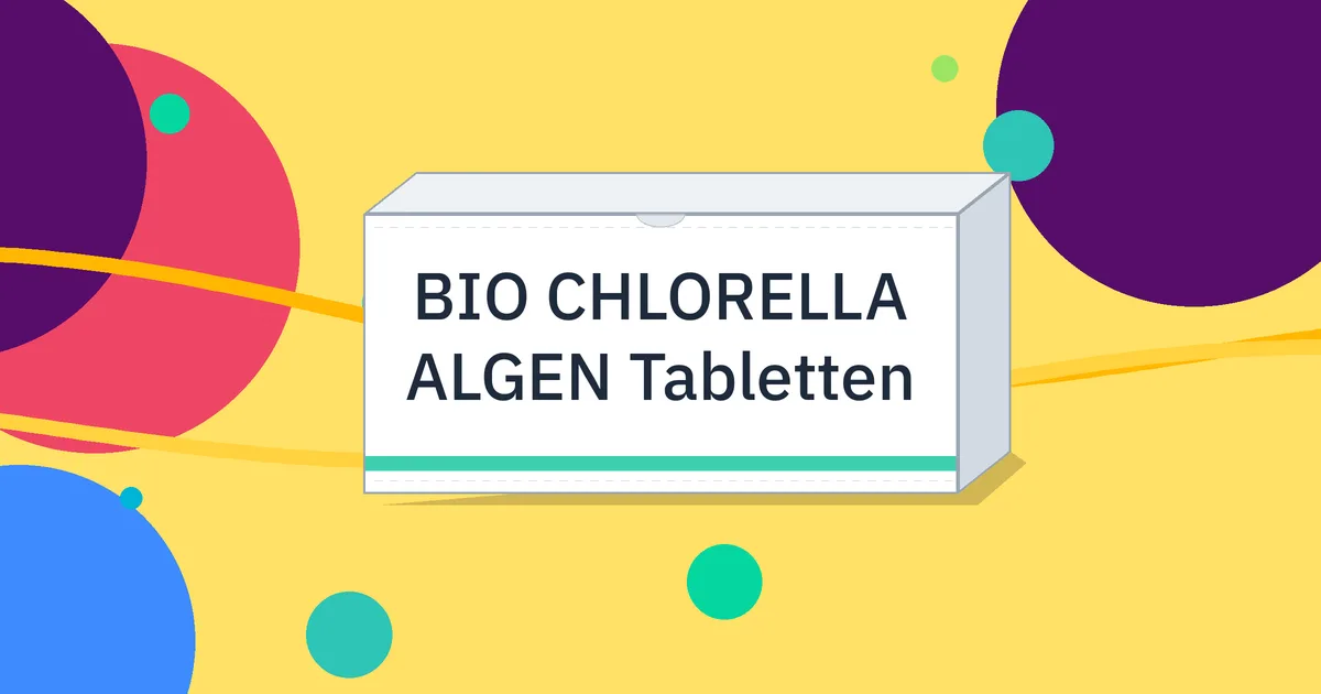 Symbolbild: Packung mit der Aufschrift BIO CHLORELLA ALGEN Tabletten (PZN 14214012) – Verfügbarkeit und Bezug in Apotheken in Frankfurt am Main