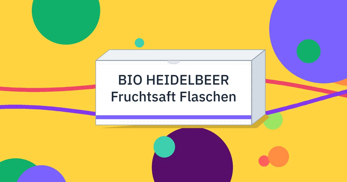 Symbolbild: Packung mit der Aufschrift BIO HEIDELBEER Fruchtsaft Flaschen (PZN 10091185) – Verfügbarkeit und Bezug in Apotheken in Frankfurt am Main