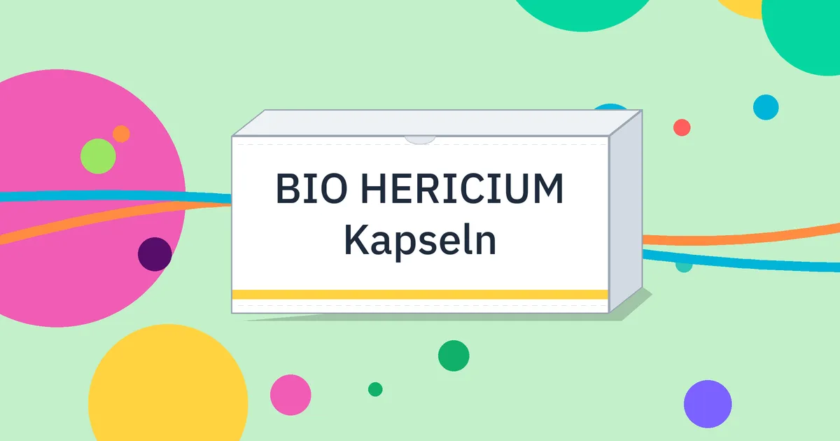 Symbolbild: Packung mit der Aufschrift BIO HERICIUM Kapseln (PZN 18767713) – Verfügbarkeit und Bezug in Apotheken in Frankfurt am Main