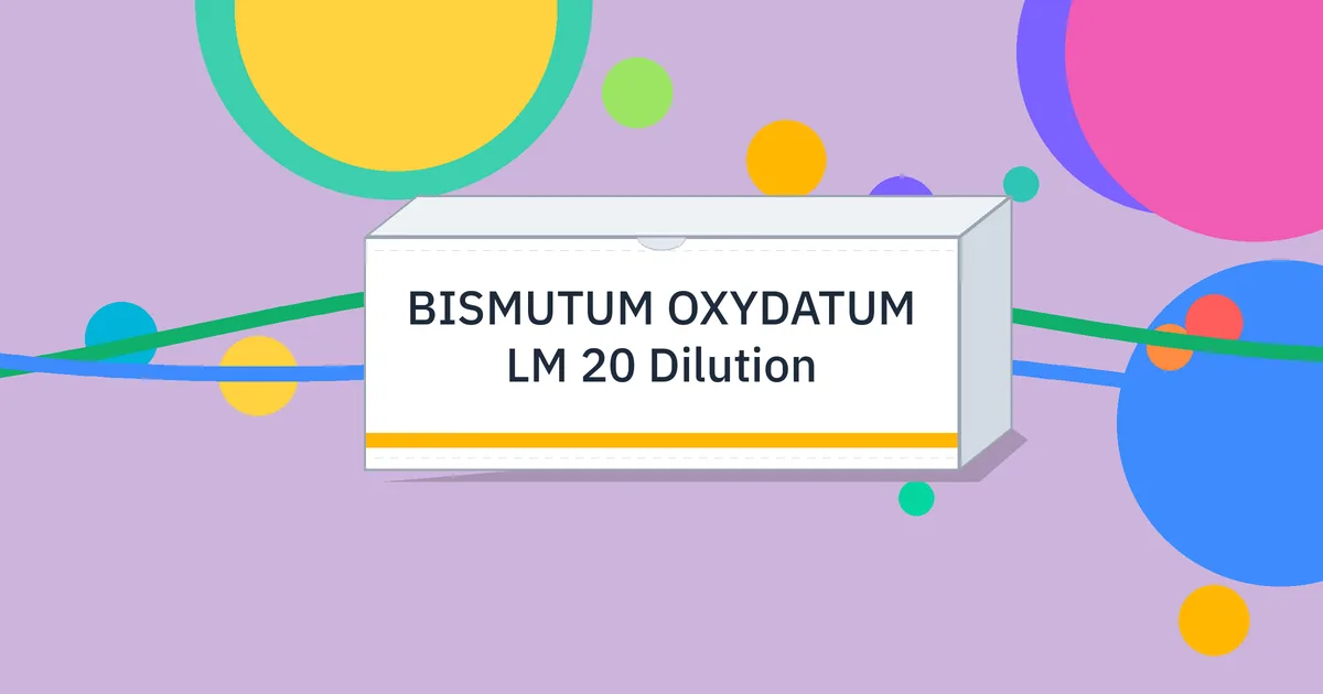 Symbolbild: Packung mit der Aufschrift BISMUTUM OXYDATUM LM 20 Dilution (PZN 13388023) – Verfügbarkeit und Bezug in Apotheken in Frankfurt am Main