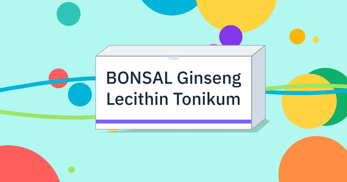 Symbolbild: Packung mit der Aufschrift BONSAL Ginseng Lecithin Tonikum (PZN 01828853) – Verfügbarkeit und Bezug in Apotheken in Frankfurt am Main