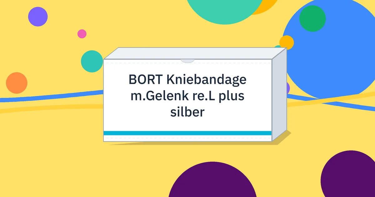 Symbolbild: Packung mit der Aufschrift BORT Kniebandage m.Gelenk re.L plus silber (PZN 11055369) – Verfügbarkeit und Bezug in Apotheken in Frankfurt am Main