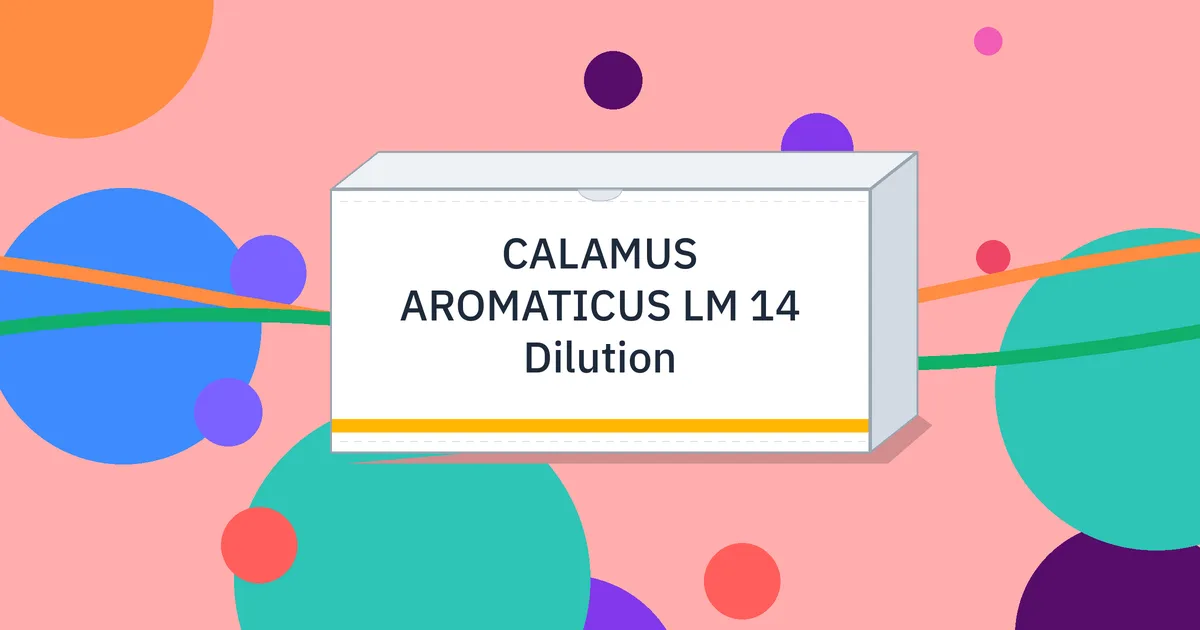 Symbolbild: Packung mit der Aufschrift CALAMUS AROMATICUS LM 14 Dilution (PZN 13404762) – Verfügbarkeit und Bezug in Apotheken in Frankfurt am Main